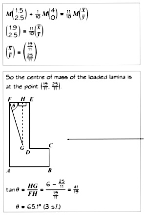 Solved: The L-shaped lamina in Example 14 has mass Mkg. Find the angle ...